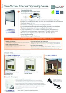 Store Vertical Extérieur Stylbio Zip Solaire NL red - Profalux Profalux