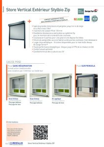 19.Store Vertical Extérieur Stylbio Zip - Profalux Profalux